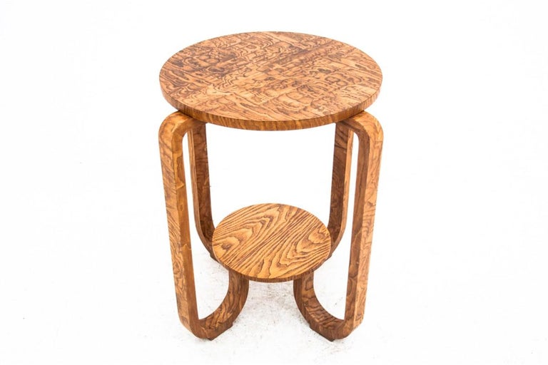 Art Deco Round Table, Poland, 1950s For Sale at 1stDibs