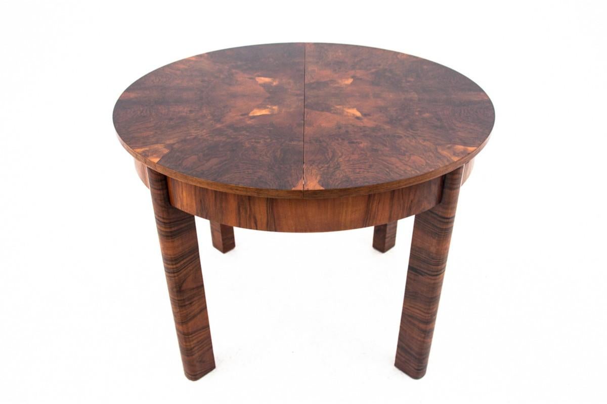 Art Deco Round Table with Chairs, Poland, 1940s, After Renovation For ...