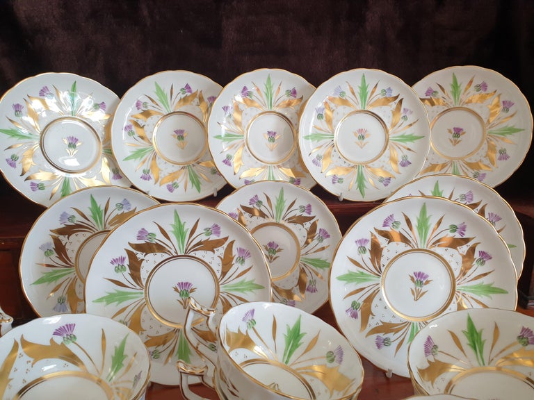 Royal Chelsea Art Deco 10 Cups and Saucers Tea Service For Sale at ...