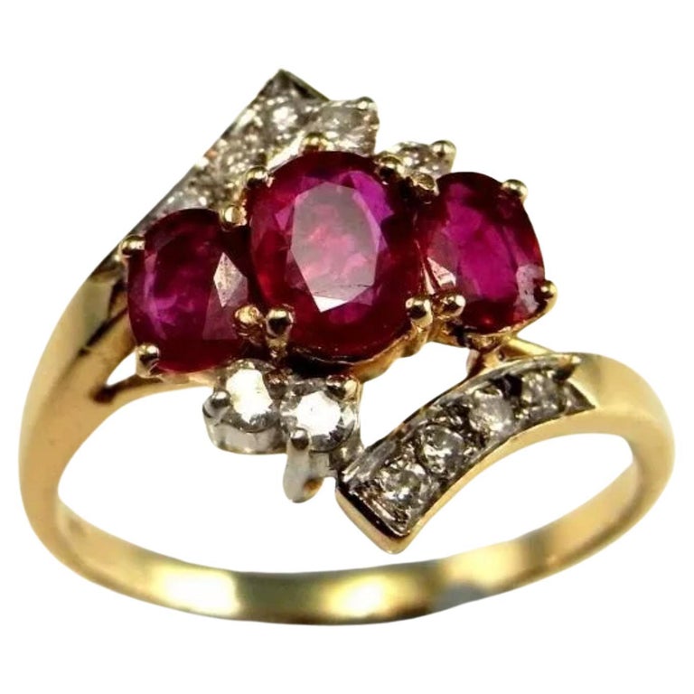 Customizable Art Deco Ruby Diamond Engagement Ring Ruby Diamond Modern ...