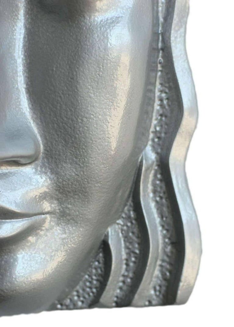 Art Deco Sculptural Female Face Wall Sconce, Rare For Sale at 1stDibs