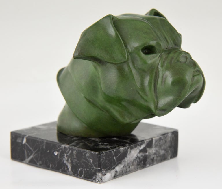 Art Deco Sculpture Bulldog Paperweight Car Mascot Max Le Verrier, 1930 ...