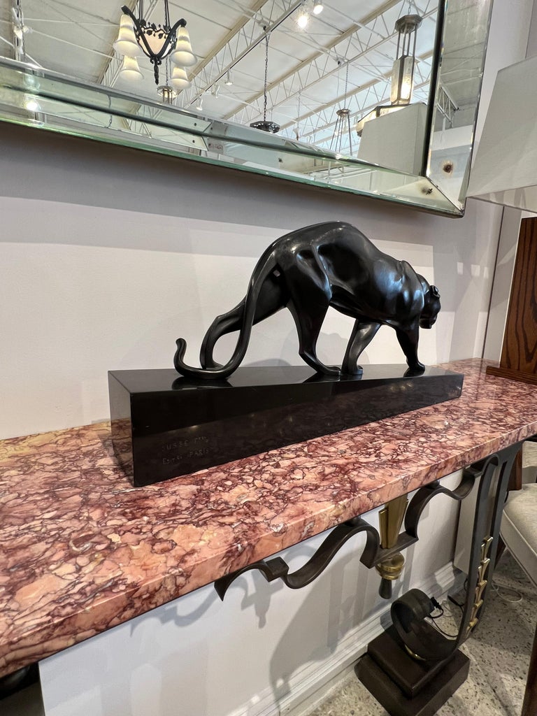 Art Deco Sculpture "La Panthère" by Maurice Prost For Sale at 1stDibs