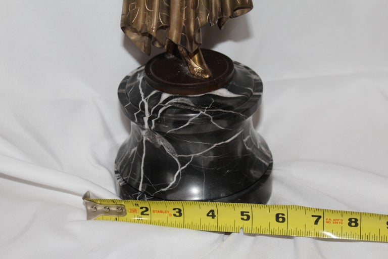 Art Deco Sculpture, Lady 'The Book Lady' Bronze and Marble after ...