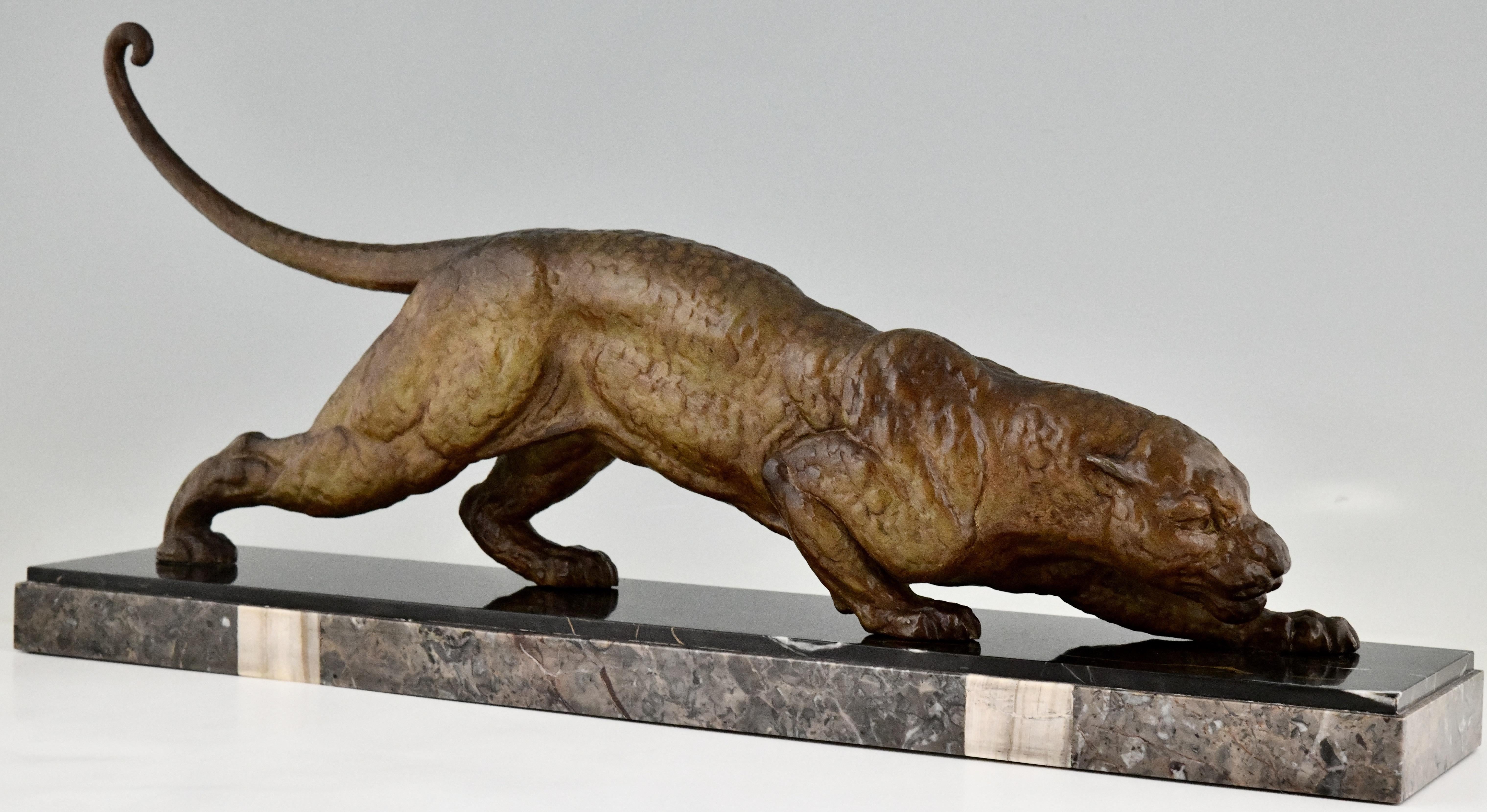 Art Deco Sculpture of a Panther by Demetre Chiparus France 1930 For ...