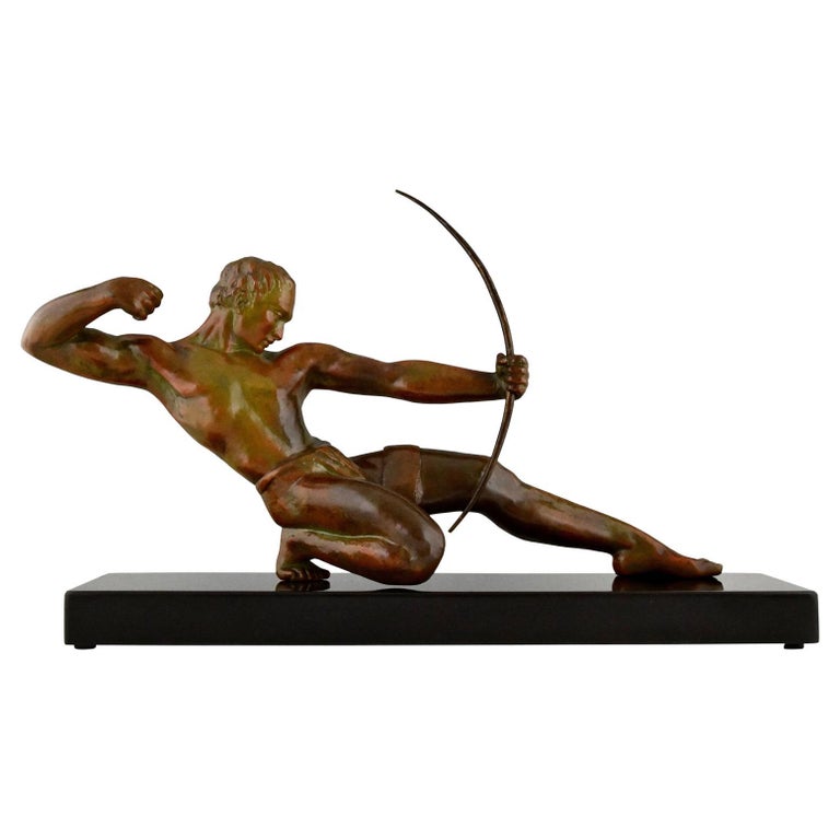 Art Deco Sculpture of an Archer by Salvator Riolo, France, 1930 at 1stDibs