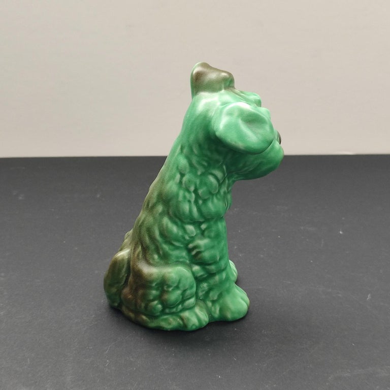 Art Deco Set of 3 Collectible Green Ceramic Figurines, England, 1930s ...