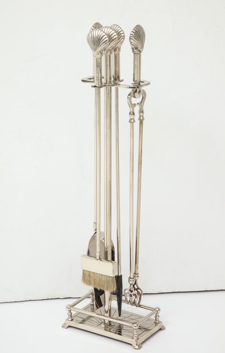 Art Deco Shell Handled Fireplace Tools at 1stDibs
