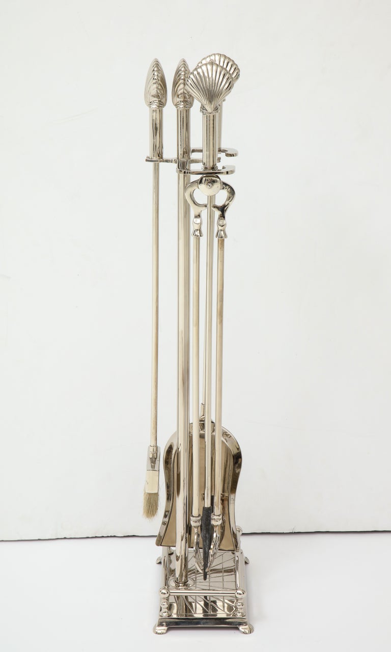 Art Deco Shell Handled Fireplace Tools at 1stDibs