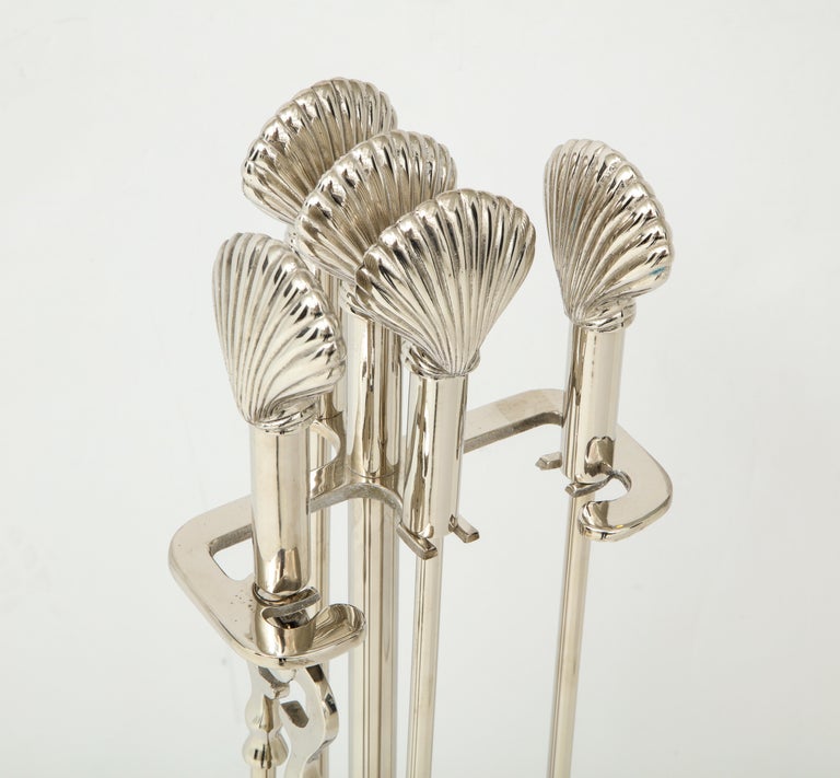 Art Deco Shell Handled Fireplace Tools at 1stDibs