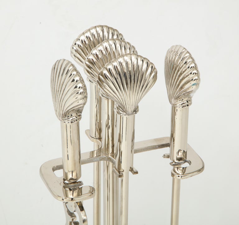 Art Deco Shell Handled Fireplace Tools at 1stDibs