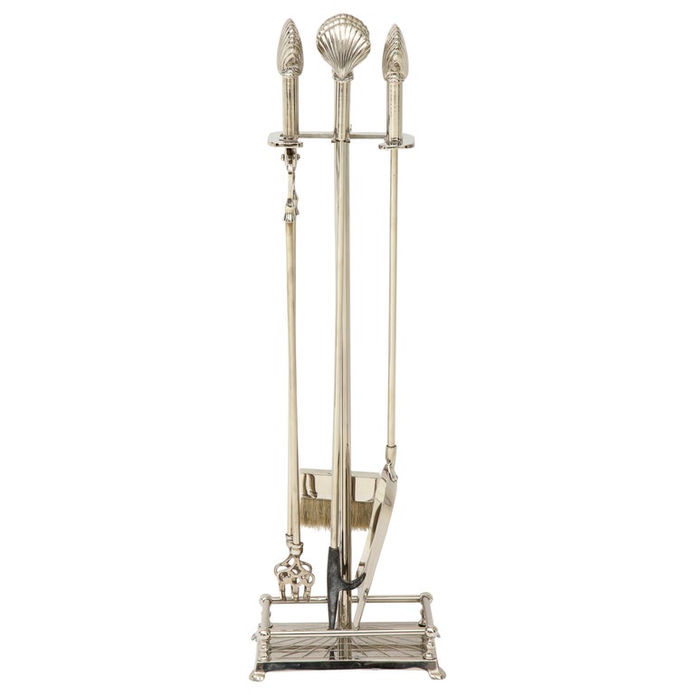 Art Deco Shell Handled Fireplace Tools at 1stDibs