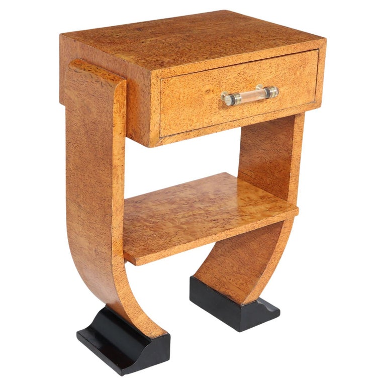 Art Deco Side Table in Karelian Birch For Sale at 1stDibs
