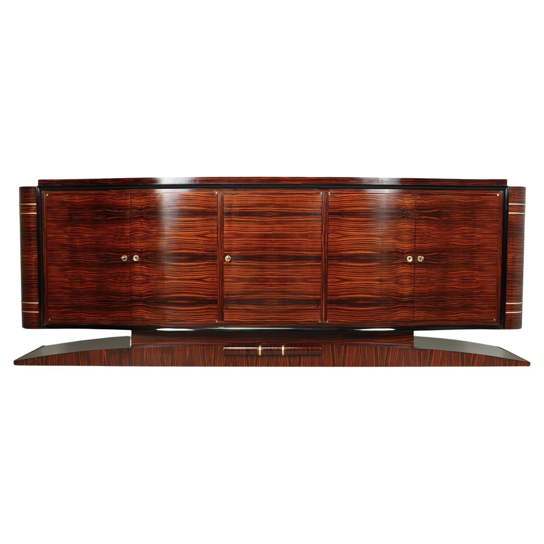 Unique Art Deco Sideboard in Jaguar Racing Green at 1stDibs