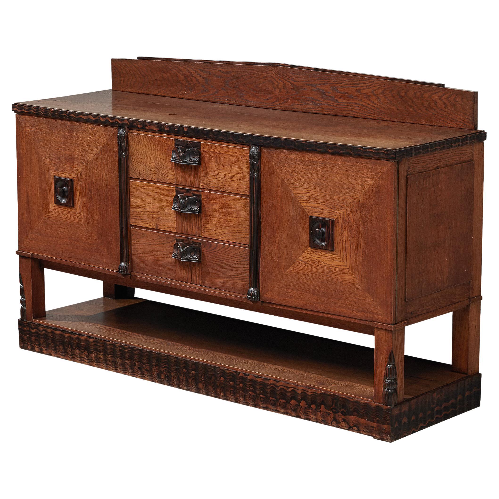 Art Nouveau Oak Sideboard, circa 1910-1920 at 1stDibs