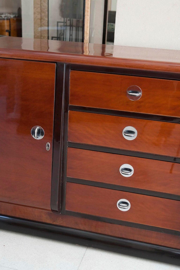 Art Deco Sideboard with Drawers in Wood For Sale at 1stDibs