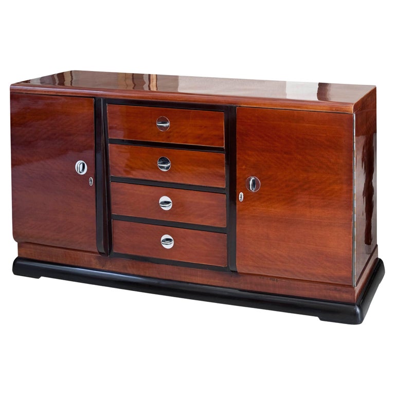 Art Deco Sideboard with Drawers in Wood For Sale at 1stDibs