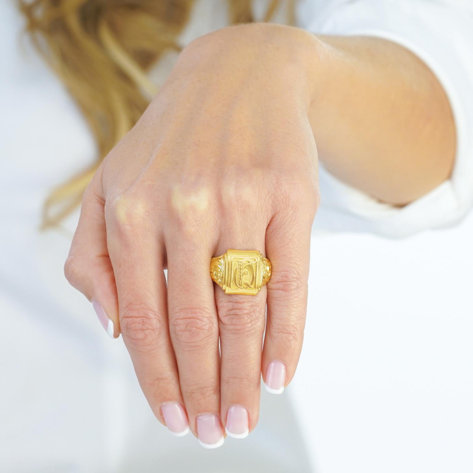 Art Deco Signet Ring at 1stDibs