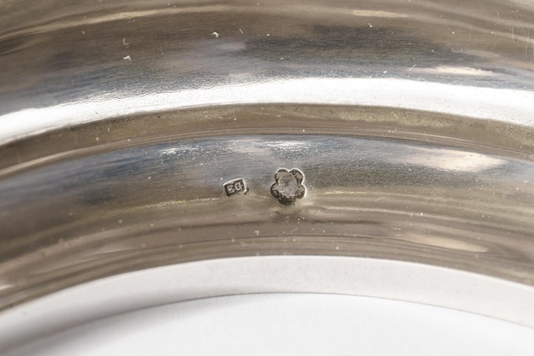 Art Deco Silver Centerpiece with Cut Glass 'Silver Hallmark' For Sale ...