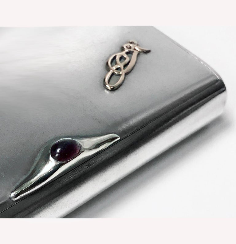 Art Deco Silver Cigarette Case Box, Estonia, circa 1925 at 1stDibs