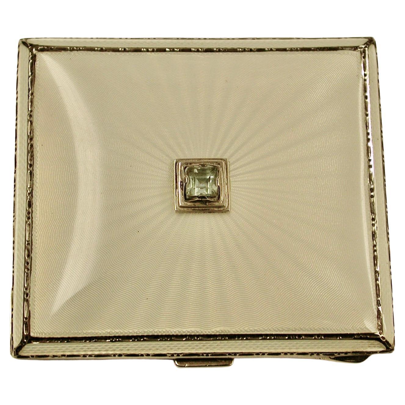Art Deco Geometric Silver Cigarette Case, Austria at 1stDibs