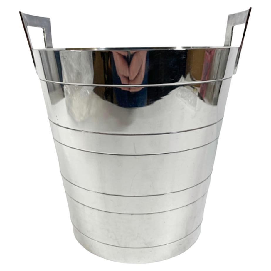 Art Deco Silver Plate Champagne Bucket / Wine Bucket by Walker and Hall ...
