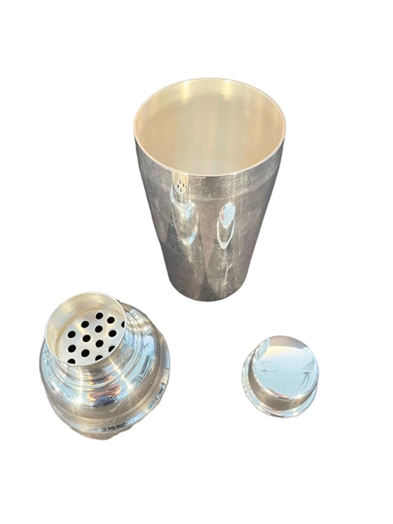 Art Deco Silver Plate Cobbler Type Cocktail Shaker by Christofle For ...