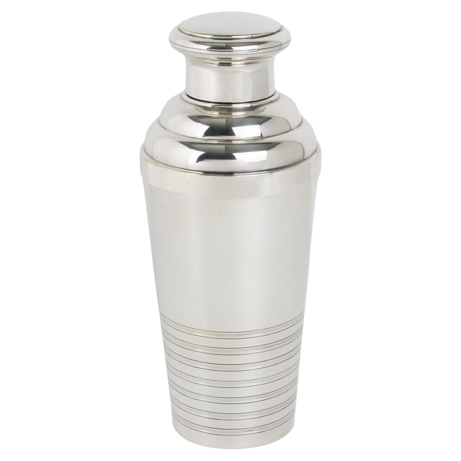 Art Deco Silver Plated French Cocktail Shaker, c. 1940's For Sale at ...
