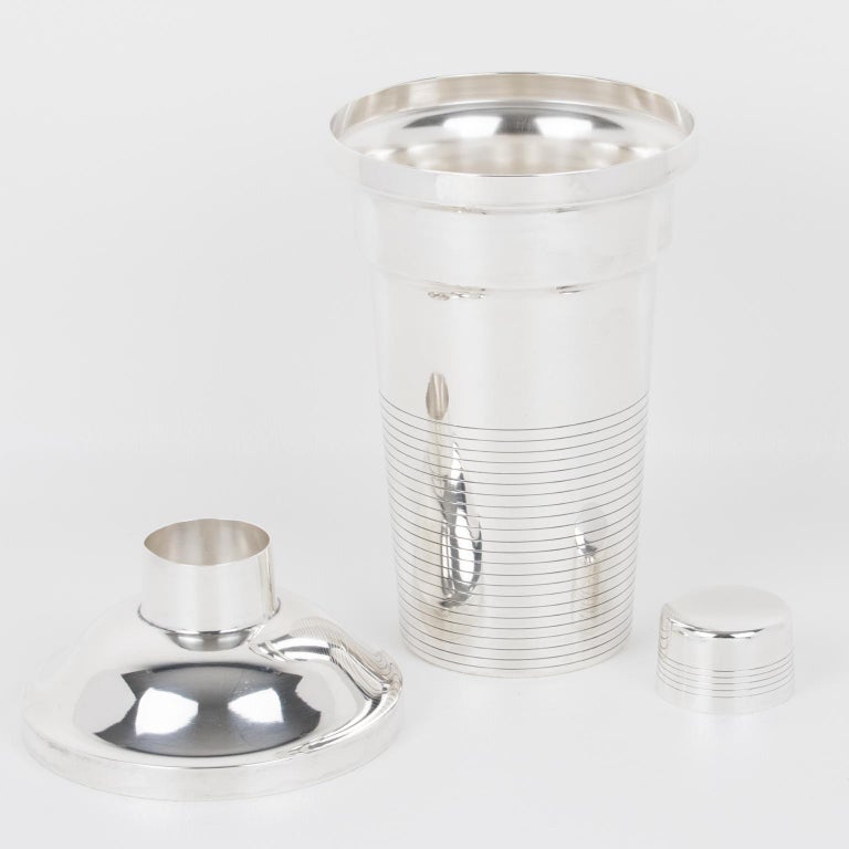 Art Deco Silver Plate Cocktail Shaker by Gersyl, Belgium For Sale at ...