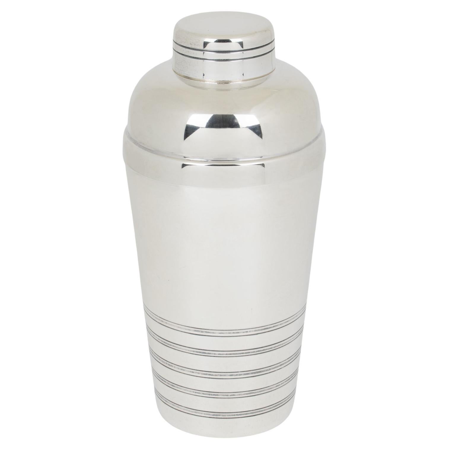 Art Deco Silver Plate Cocktail Shaker by SPO Paris, 1940s For Sale at ...