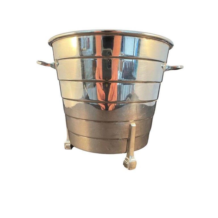Art Deco Silver Plate Ice Bucket with Removeable Ice Drain by P.H ...