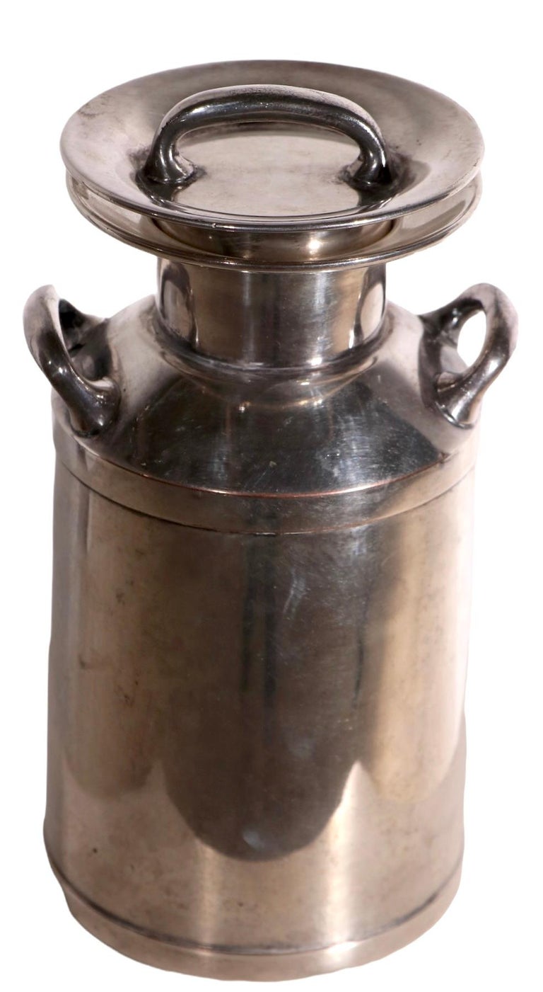 Art Deco Silver Plate Milk Can Cocktail Shaker by Warwick For Sale at ...