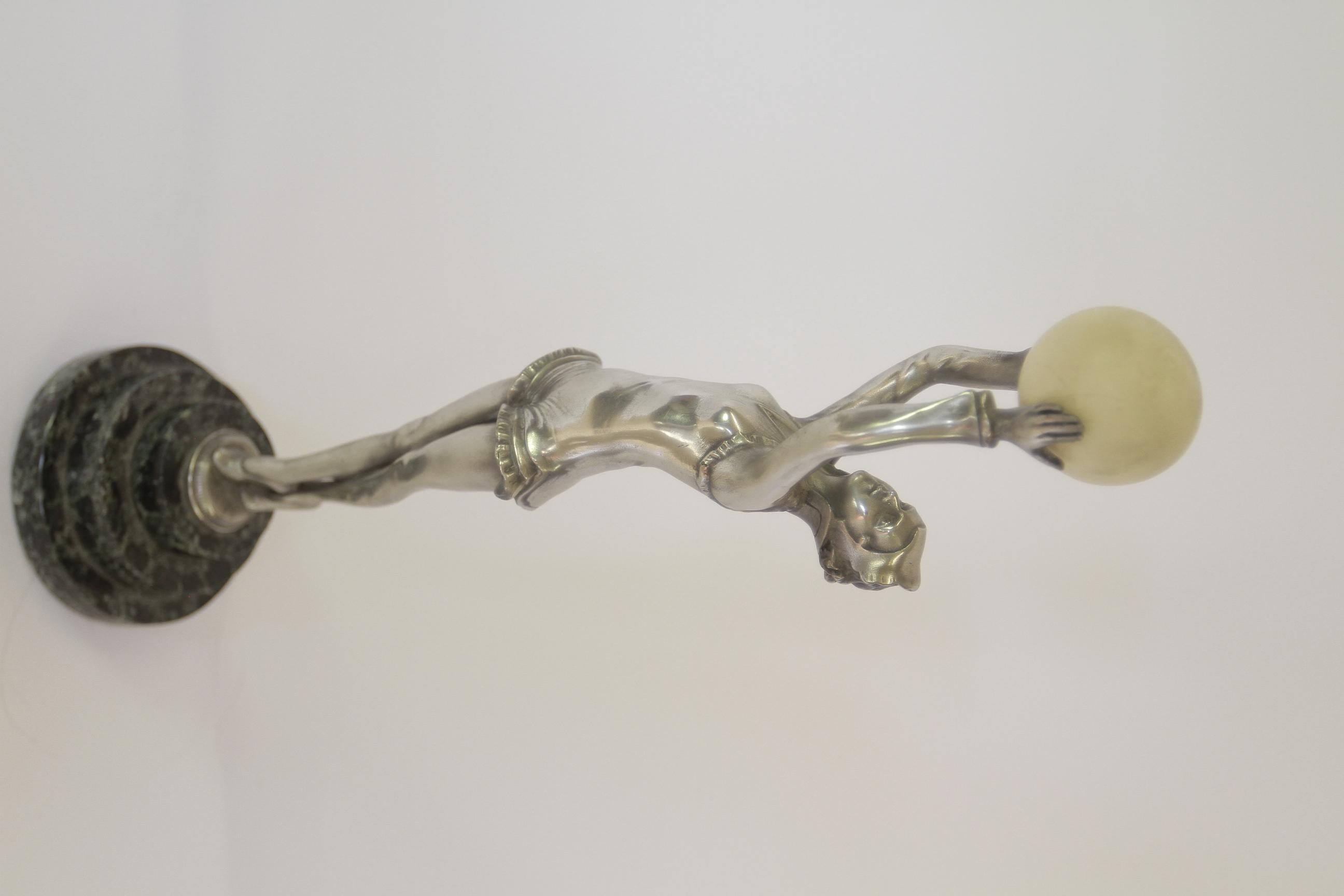 Art Deco Silver plated Dancing lady figure circa 1930s For Sale at 1stDibs