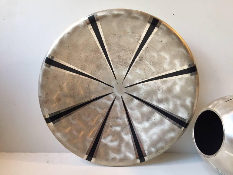 Art Deco Silver Plated Ikora Vase and Bowl from WMF, 1930s, Set of Two ...