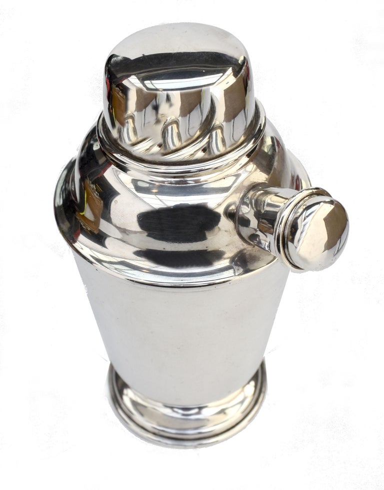 Art Deco Silver Plated Small Cocktail Shaker, Birmingham, England ...