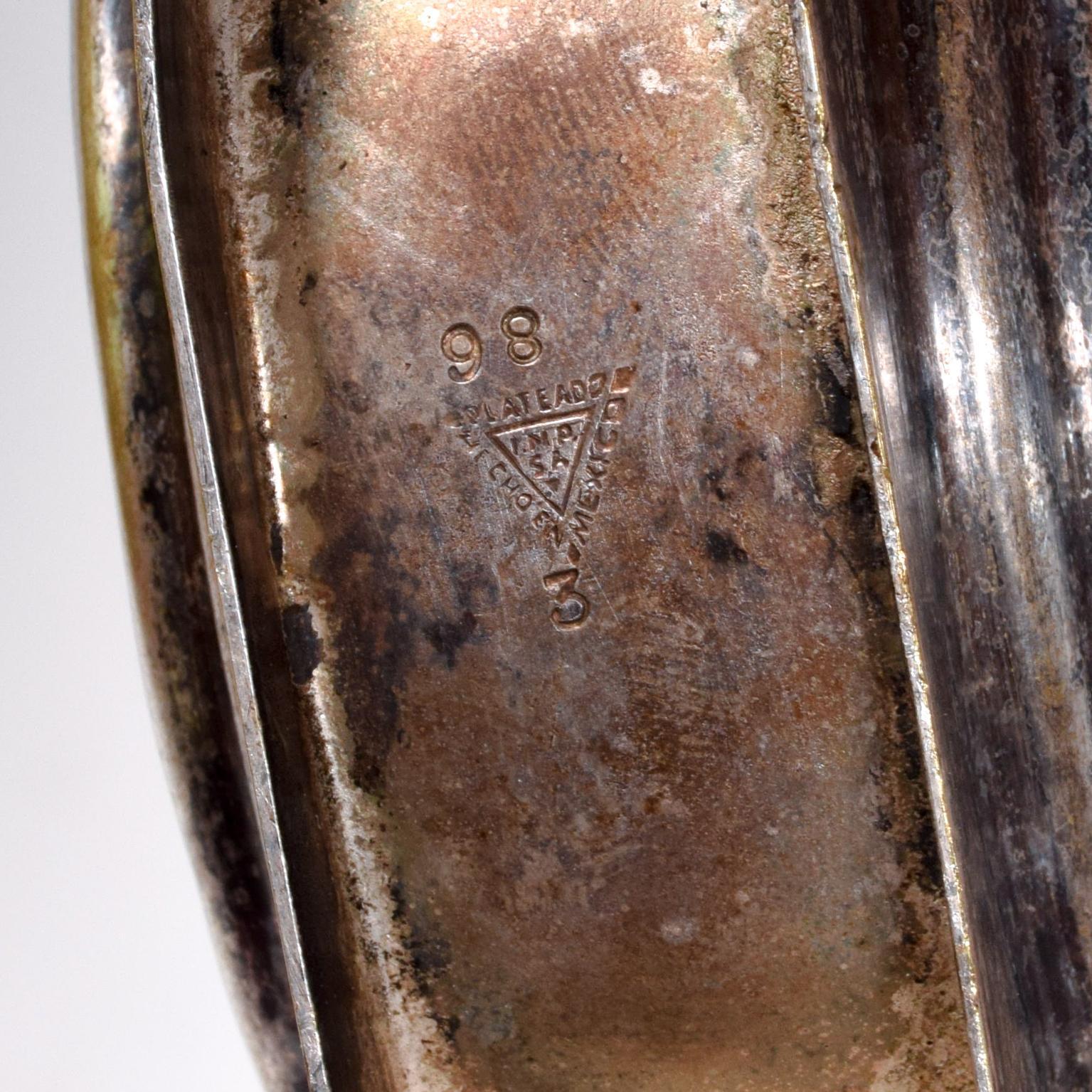 Art Deco Silver Plated Two-Piece Tea Set Mexico at 1stDibs