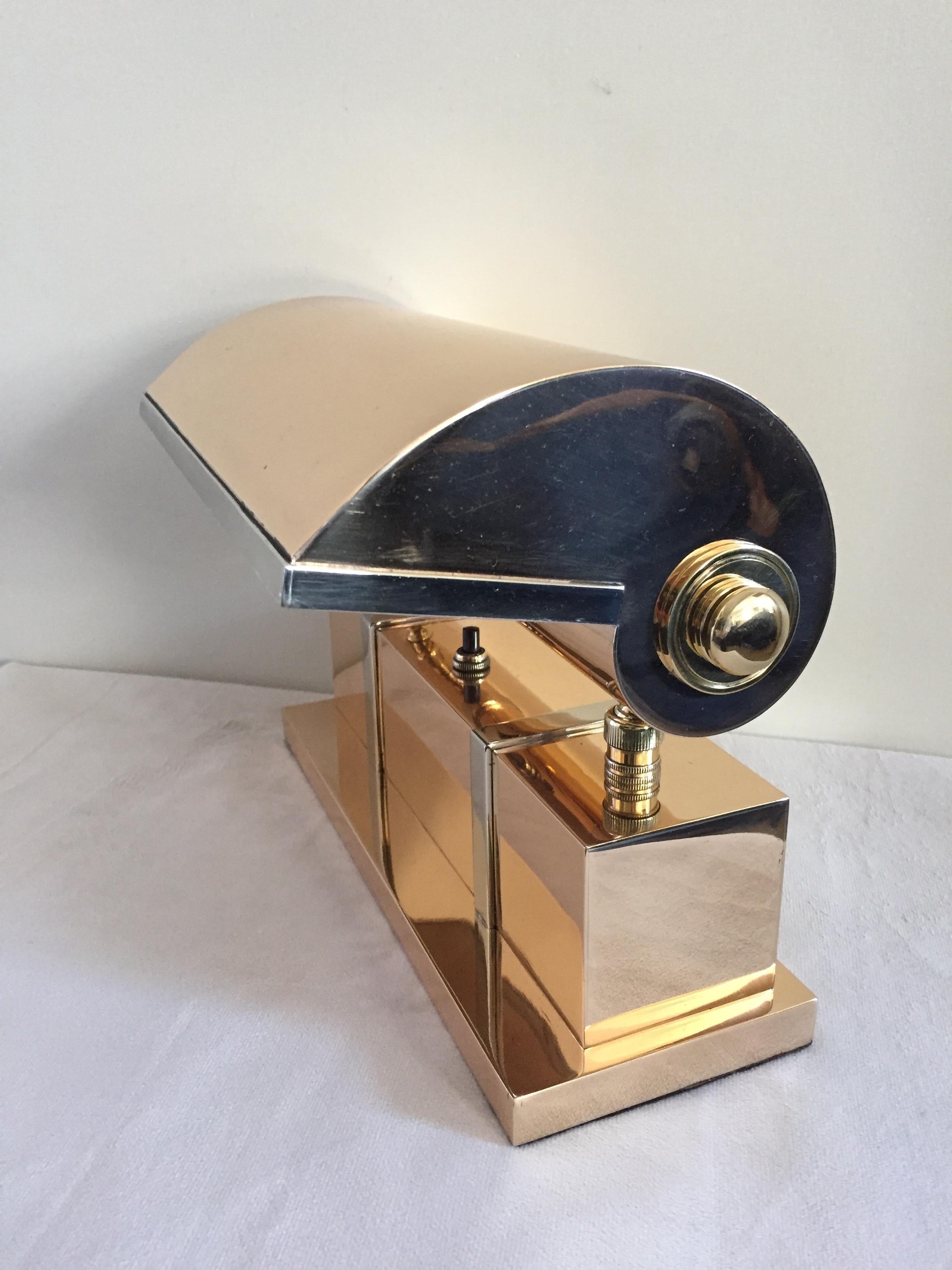 Art Deco Silvercrest Co. Bronze and Silver Bankers Desk Lamp at 1stDibs ...