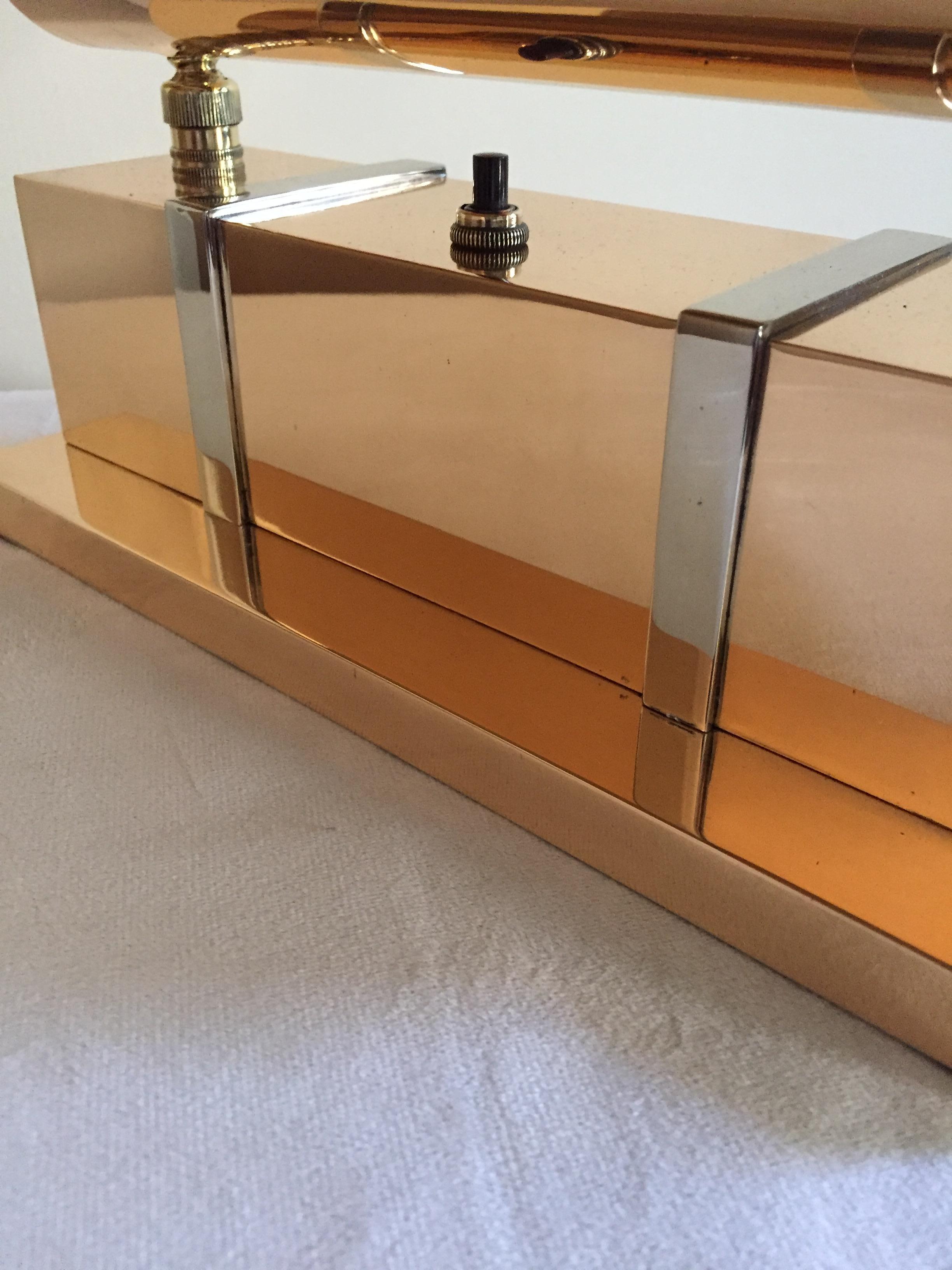 Art Deco Silvercrest Co. Bronze and Silver Bankers Desk Lamp at 1stDibs ...