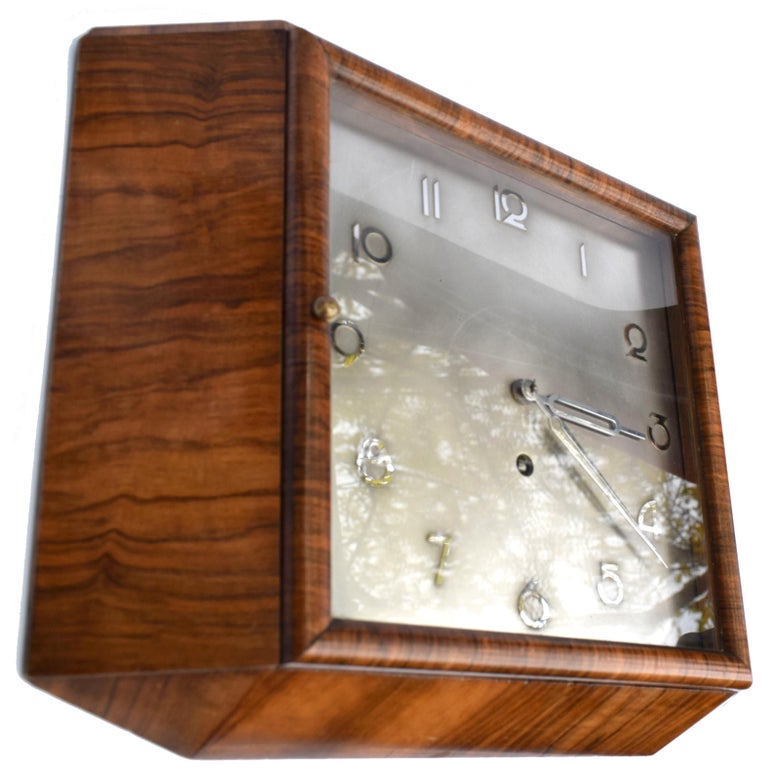 Art Deco Silvered Dial Wall Clock, circa 1930 at 1stDibs