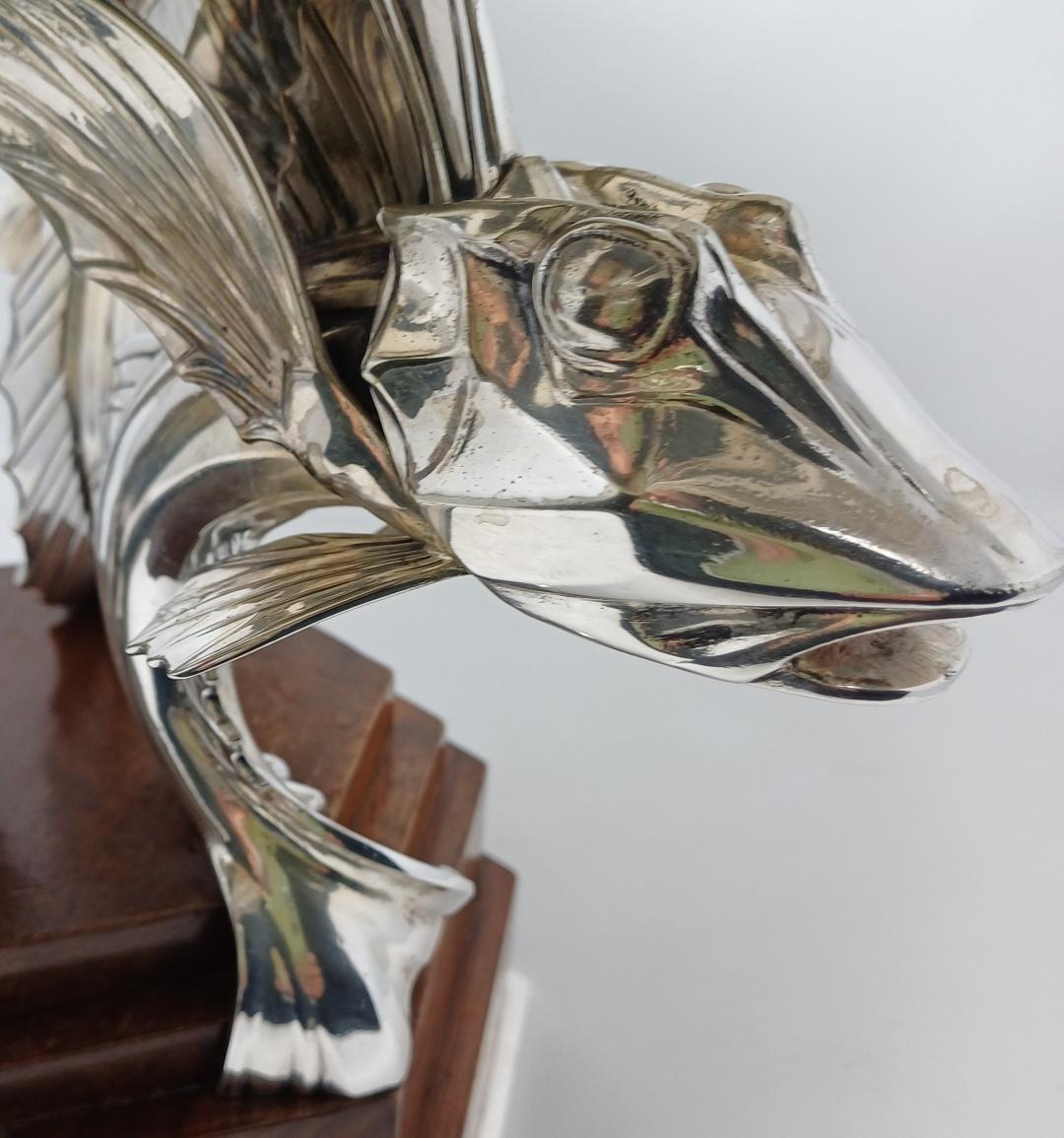 Art Deco Silverplated Bronze centerpiece by Wiskemann For Sale at 1stDibs
