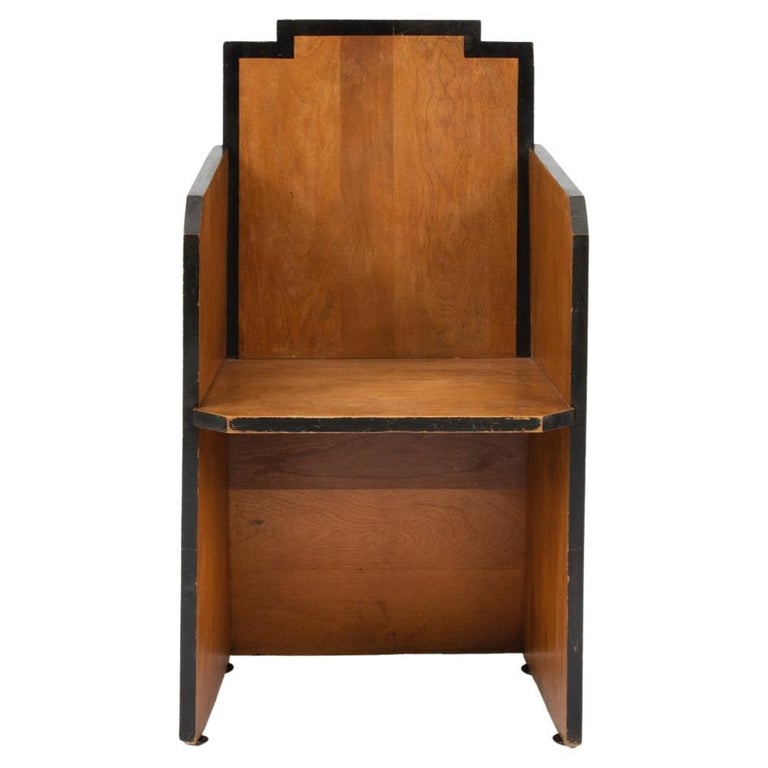 Art Deco Skyscraper Modernist Side / Desk Chair Attributed to Ilonka ...
