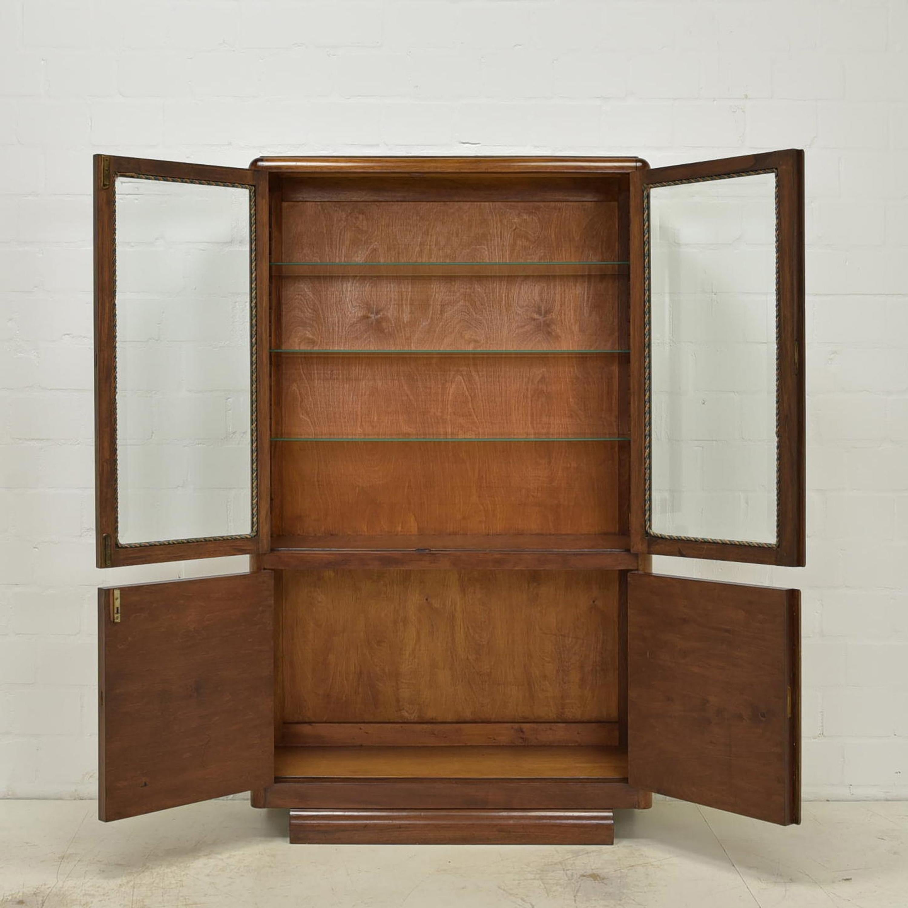 Art Deco Small Display Cabinet / Display Cabinet in Walnut, 1935 For ...