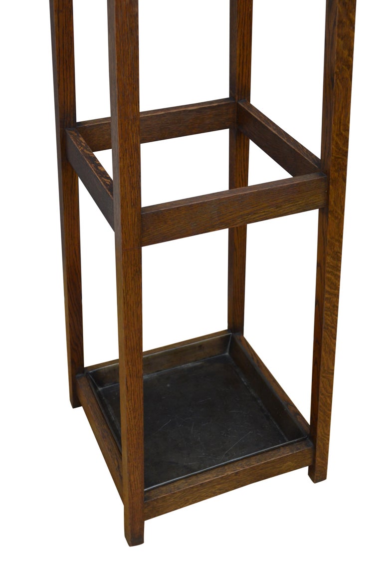 Art Deco Solid Oak Coat Stand For Sale at 1stDibs