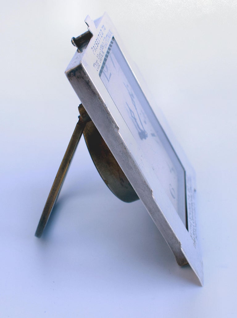 Art Deco Solid Silver Cased Easel Desk Clock, England, c1932 For Sale ...