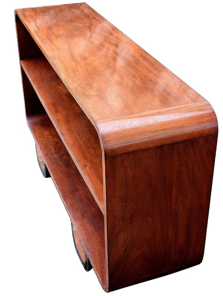 Art Deco Solid Wood Modernist Bookcase Shelves, circa 1930 at 1stDibs