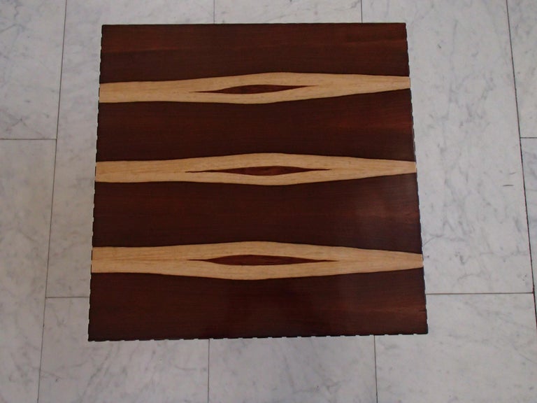 Art Deco Sophisticated Decorative Table with Rare Etimoe Veneer For Sale at 1stDibs