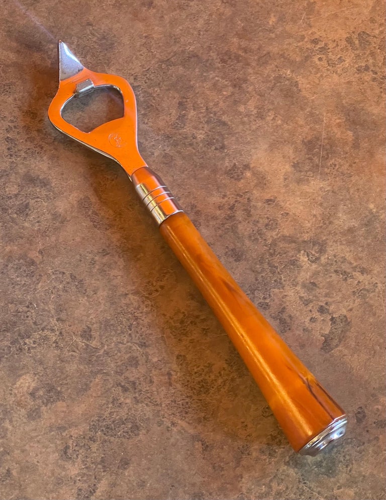 Art Deco Stainless Steel and Bakelite Cocktail Bar Tool Set by GH of ...