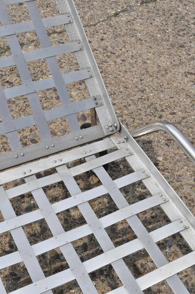 Art Deco Stainless Steel Tubular Adjustable Chaise Lounge Chair after ...