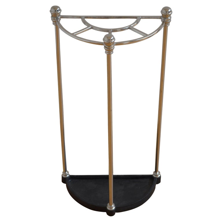 Art Deco Stainless Steel Umbrella Stand For Sale at 1stDibs