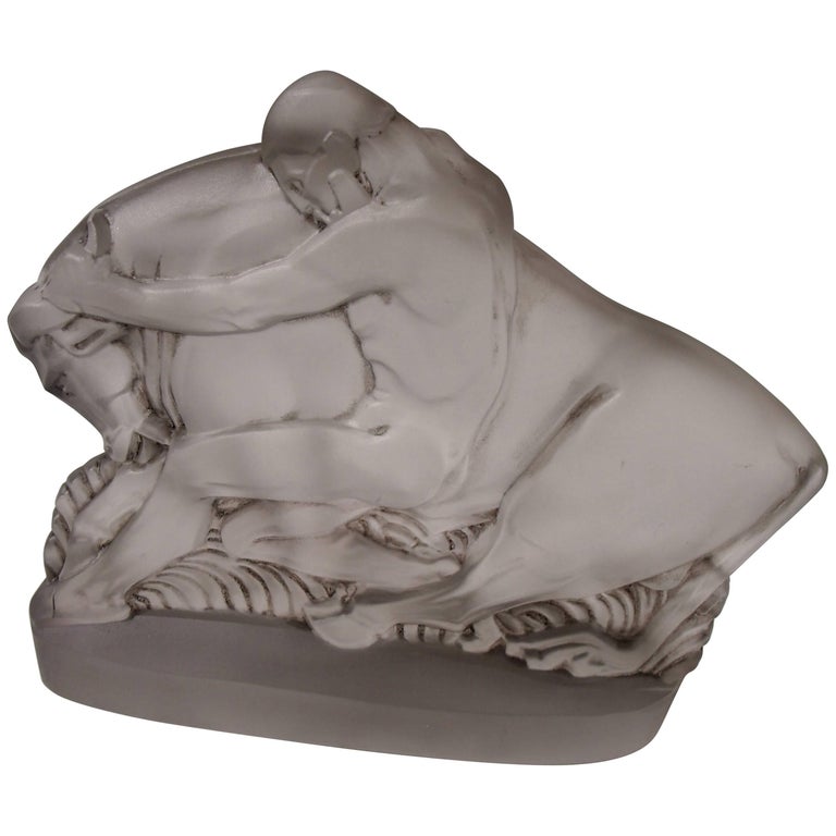 Art Deco Statue Hercules and The Cretan Bull by Walsh Walsh at 1stDibs